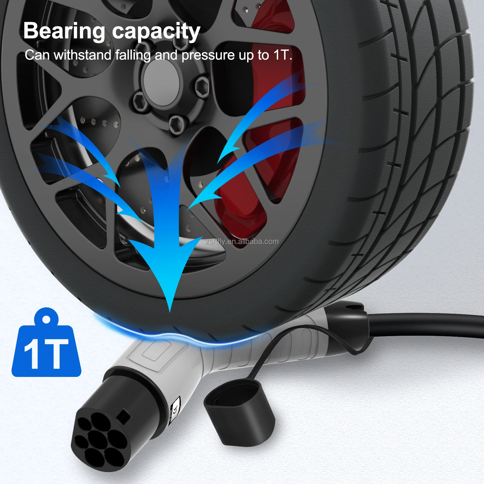 7KW 22KW Type 2 to Type 2 Spiral EV Charging Cable 32A 16A 5M Type 2 to ...