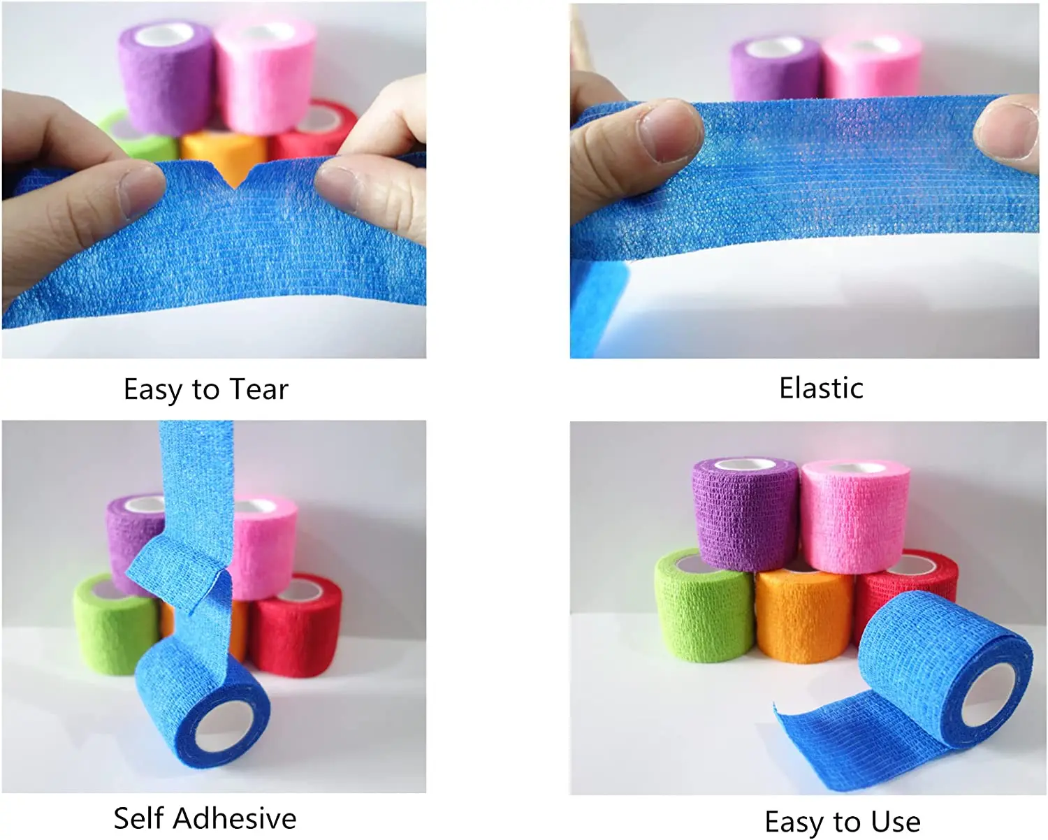 Hospital Grade Medical Sports Wound Support Colored Self Adhesive Vet ...