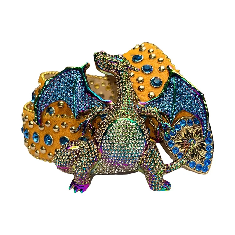 Custom Rhinestone Belt Buckle - Yogoo Metal Logo Design