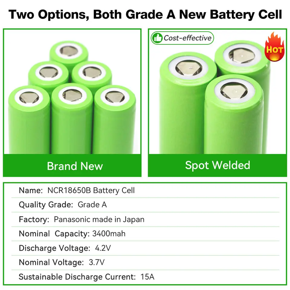 3.7v 2500mah 3400mah 18650 Cells Inr18650 Lithium Ion Cylindrical 18650 ...