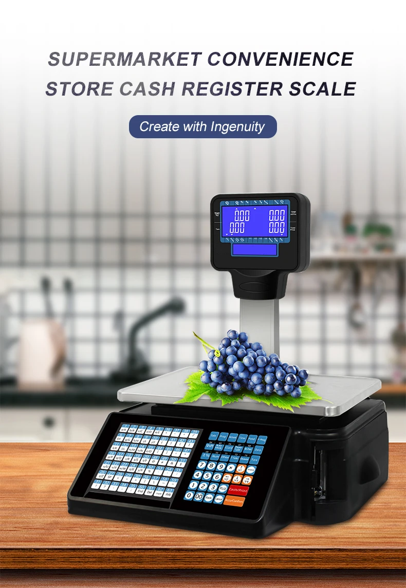 Balanza Digital Weight Machine Bascula 30kg Smart Weighing Scales Fruit Price Computing Scale ...