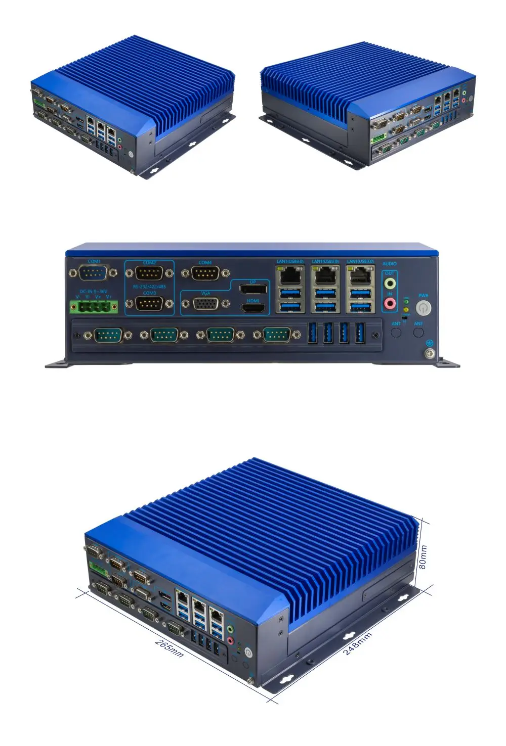 Intel Q170 I3 I5 I7 Onboard 4gb Ram Mini Thin Client Pc Embed 3 Lan 4com 10usb Industrial ...