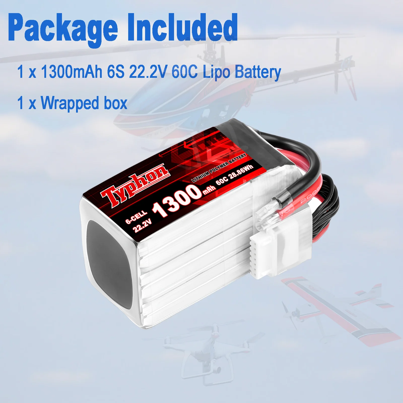 Japan Quality High Current 60c 1300mah 22.2v Lipo Battery For Drone 2200mah 4000mah 5000mah ...