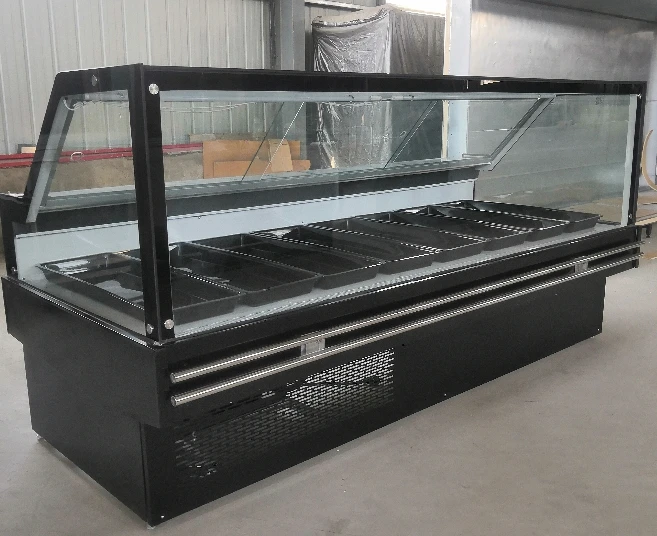 Glass Door Deli Display Chiller - Meat Showcase Refrigerator