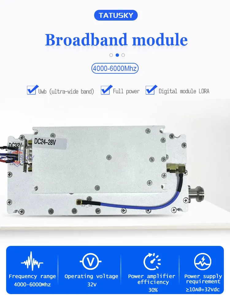 4000-6000mhz 100W Dual-Function Broadband Amplifier Source Modules ...
