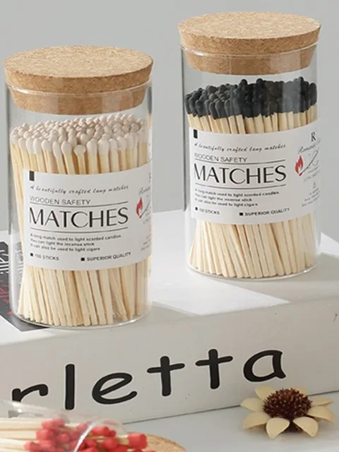 Wholesale Luxury Home Decor Wooden Colorful Matches In Glass Jar ...