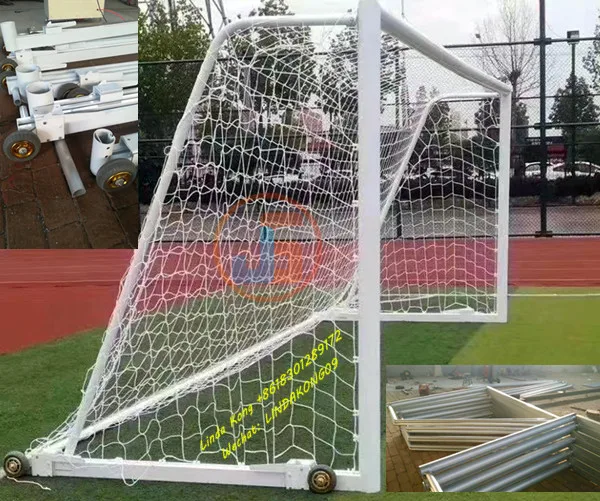 Outdoor 12ft X 6ft Aluminum Movable Soccer Goal Indoor Football Court ...