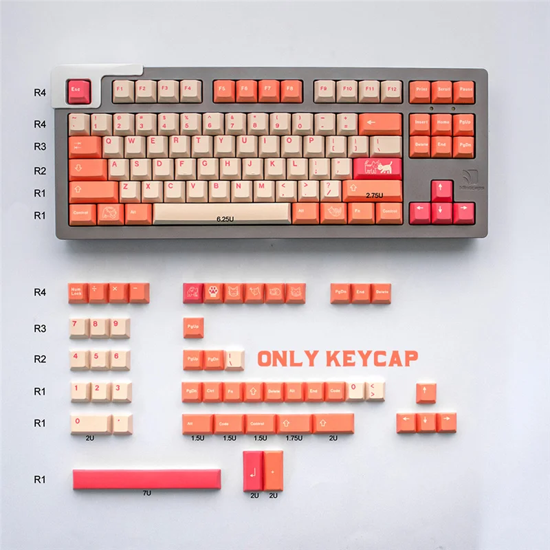 Gmk Orange Boi Keycaps Cherry Profile Dye-sub Mechanical Keyboard Keycap Pbt 137 Keys For Mx ...