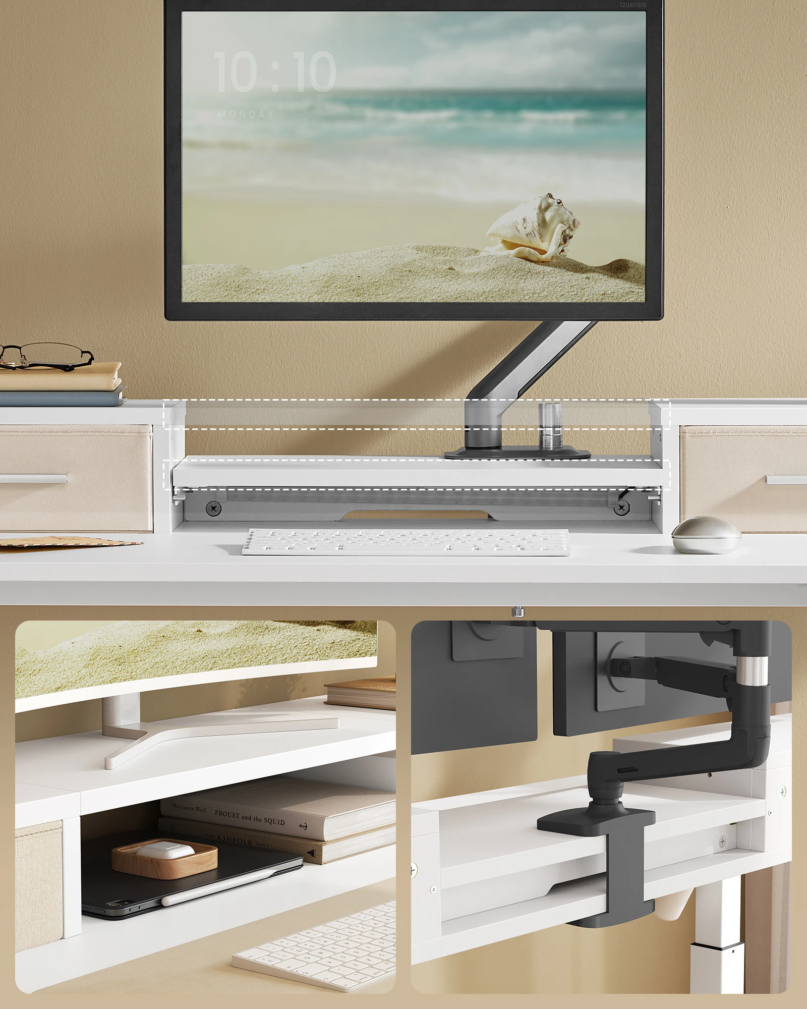 Vasagle Height Adjustable Electric Desk With Memory Function And ...
