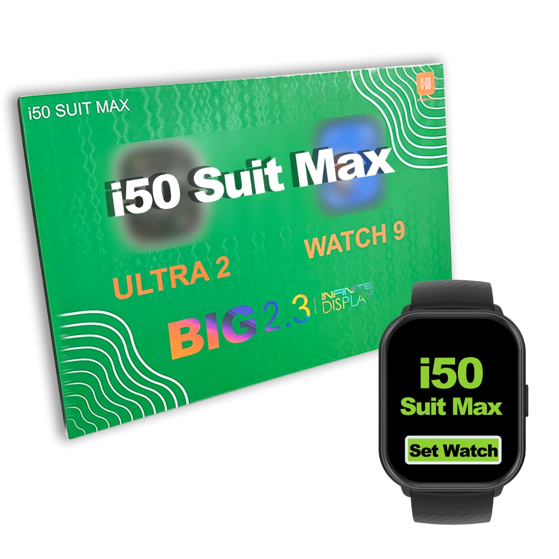 I50 Suit Max Smart Watch 2024 Hot Sale Ultra 2 Series 9 Smartwatches 2.3 Inch Display Pk 7 in 1 S100 Ultra 9 I30 Watch 4 Pro