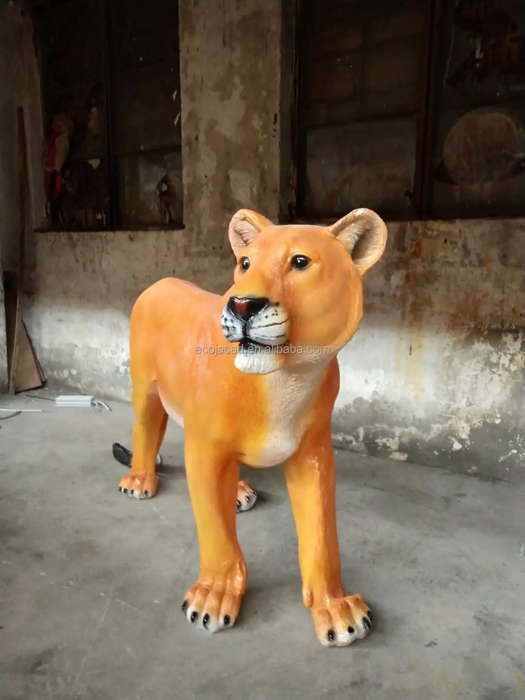 Custom Life Size Lion Statue - Hand-Made Resin Sculpture