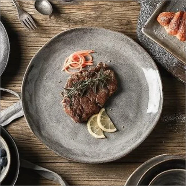 Reactive Color Vajilla Platos Vintage Texture Coupe Dinner Assesitte ...