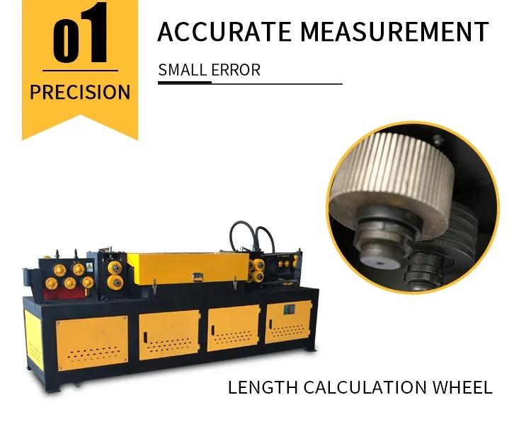 Three Traction Double Motor Steel Bar Straightening And Cutting Machine ...