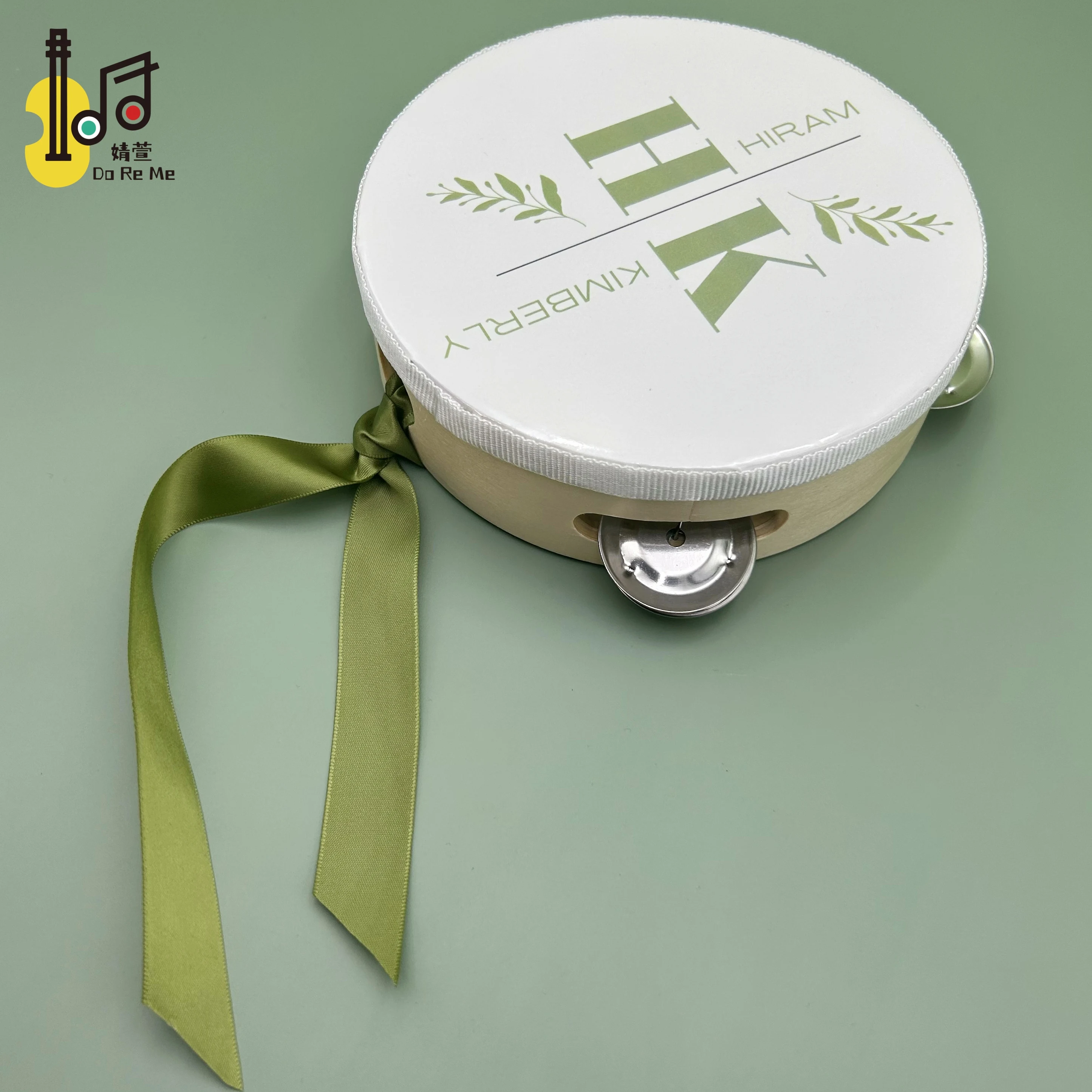 Custom Diy 6 Inch Tambourines Wooden Hand Bell Wedding Use - Buy ...