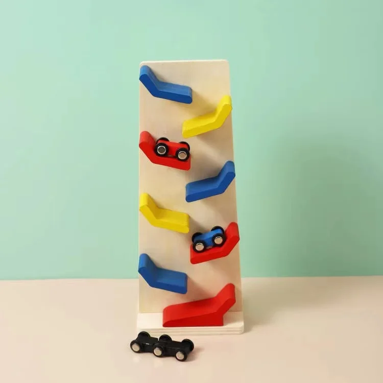 Best Selling Classic Wooden Toddler Slide Game Wooden Toy Car Ramp Kids ...