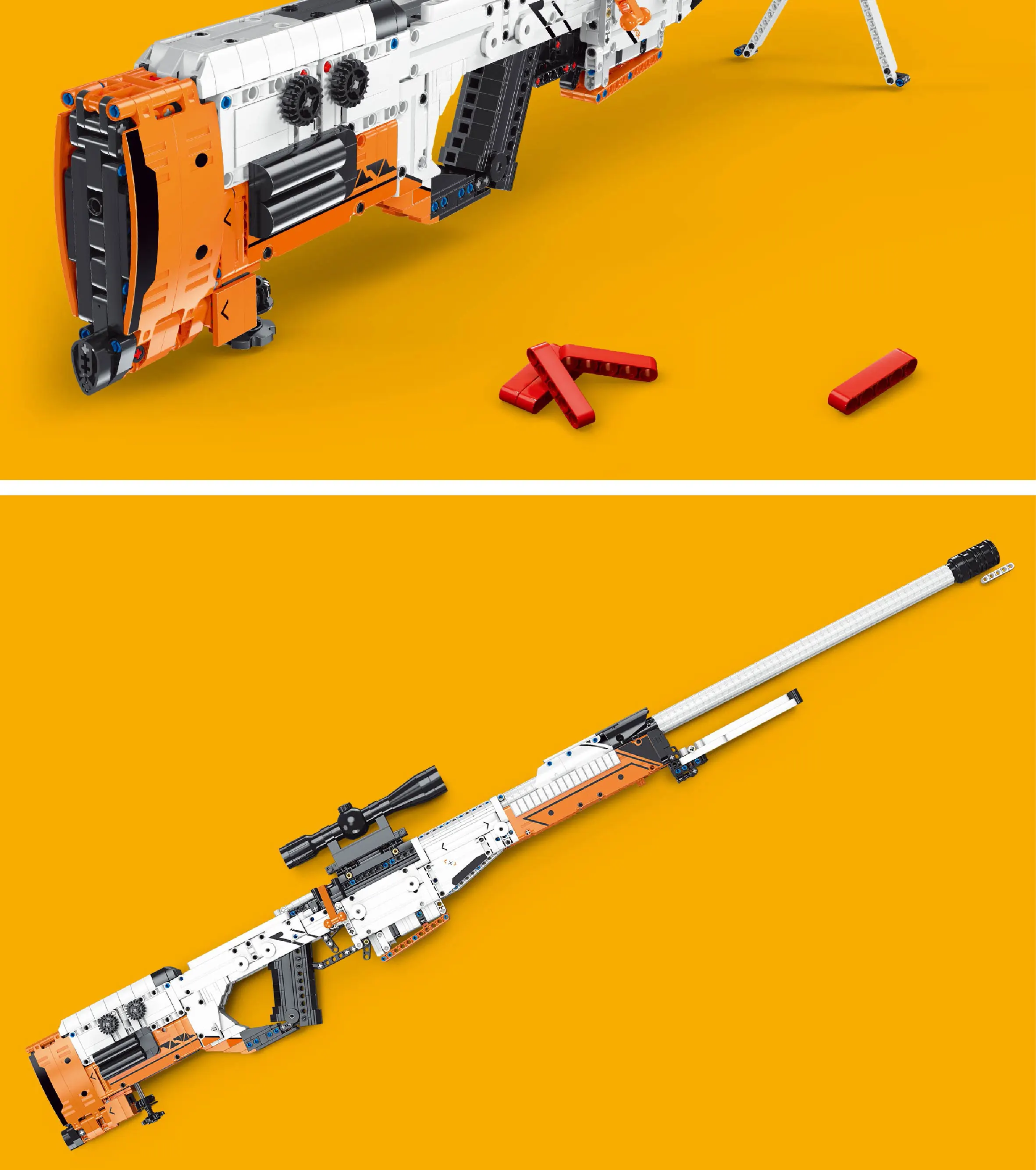 Dk2003 Technic Awp/awm Csgo Series Sniper Rifle Can Shoot Gun Model ...