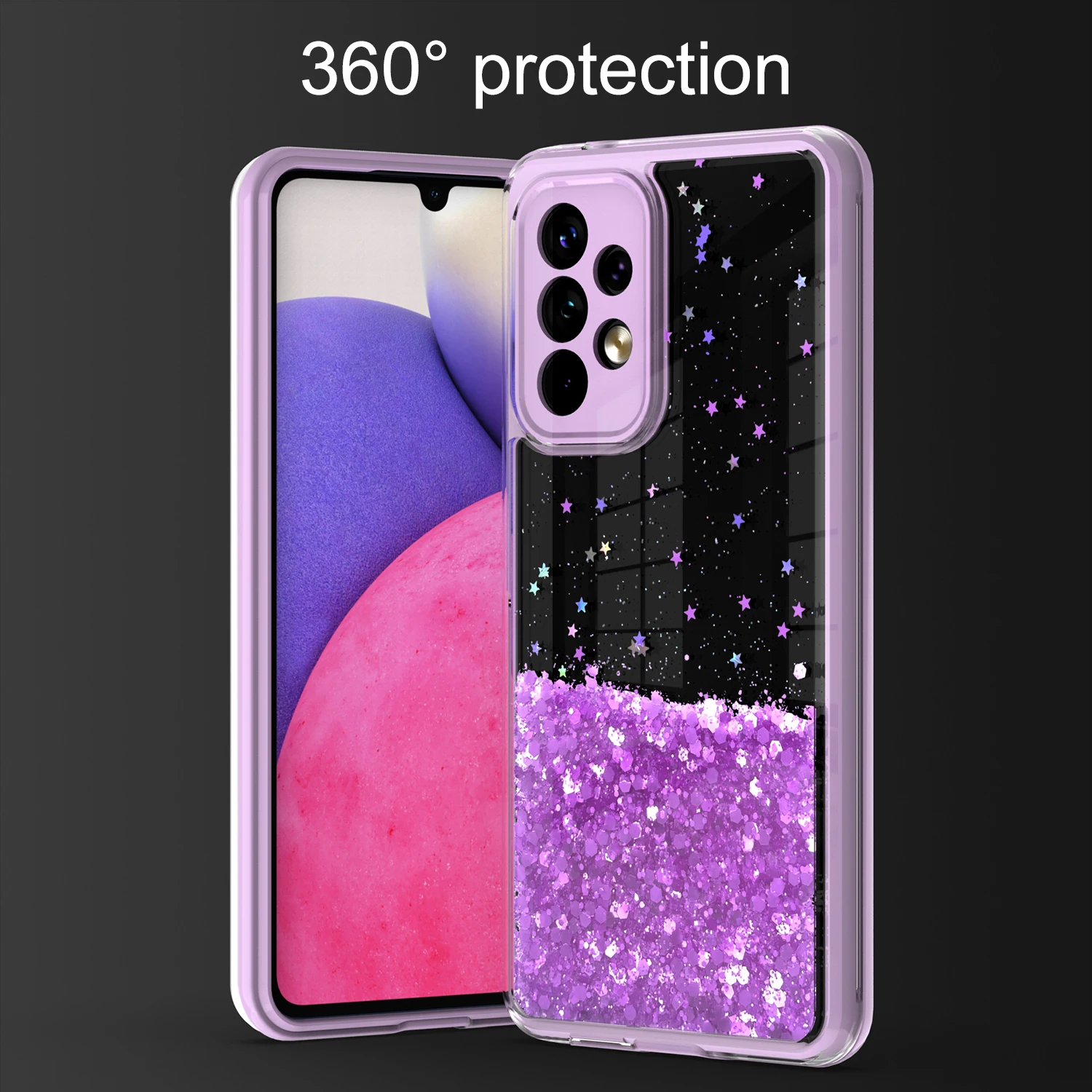 Oem All Round Protection Cheap Mobile Anti Shock Heat Transfer Glitter ...