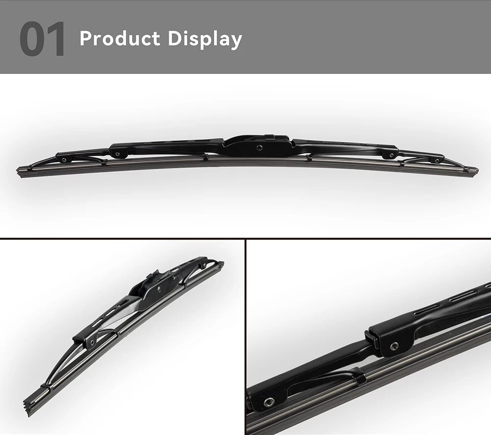 Universal Metal Windshield Wiper Blade With Uv & Ozone Resistance - Oem