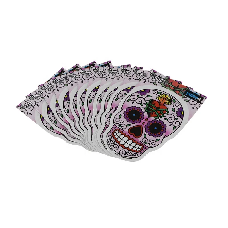 Custom Skull Face logo Decals Stickers for Bike Motorcycles Helmets ...