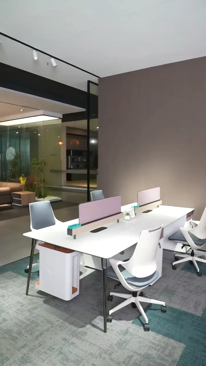 Modern Coworking Spaces Office Table Workstation Modular 4 6 8 Seater ...