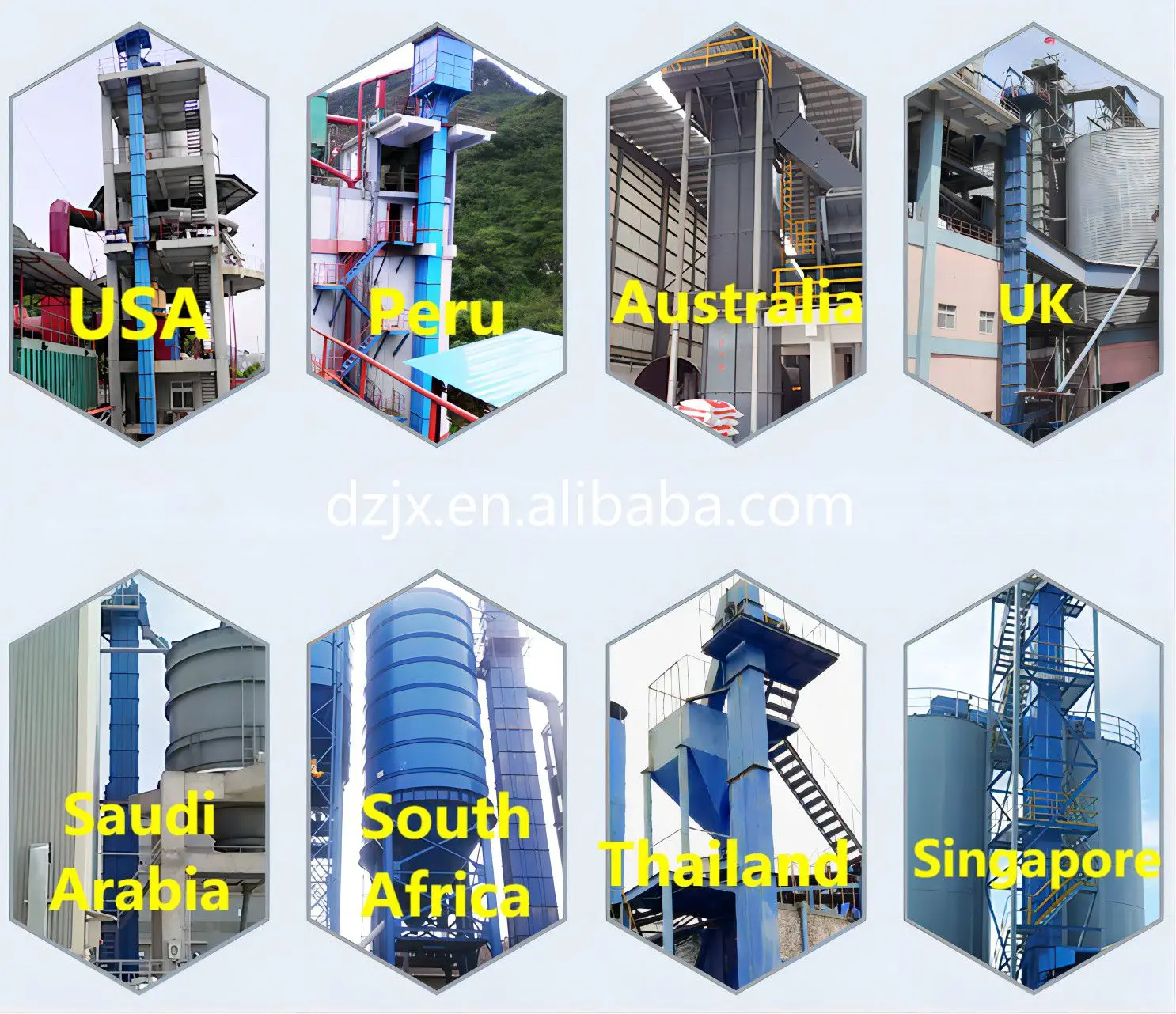 Dzjx Construction Vertical Bucket Elevator Complete Set For Poultry ...