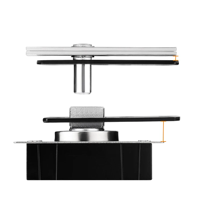 Hoone Heavy Duty Corner To Wall Pivot Hinge Stainless Steel Enclosure ...