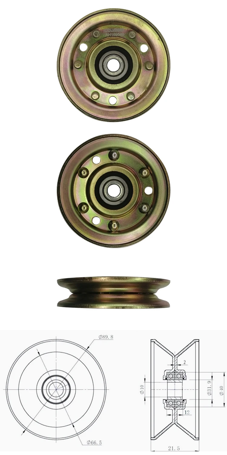 Idle Pulley Rotary Screen Center Sheave for John Deere D Combine