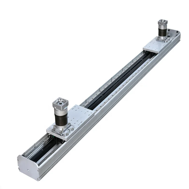 Linear Rail with Gear Rack Double Move Slide Linear Actuator for Stroke ...