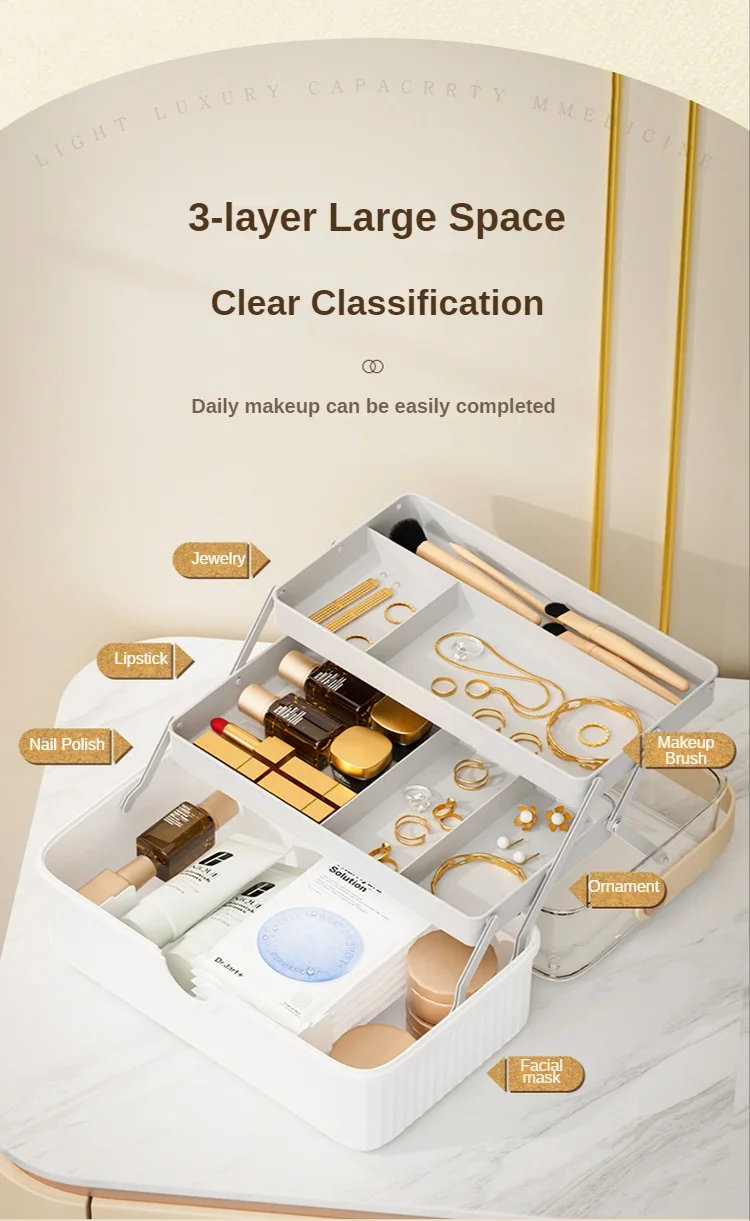 Modern Design Luxurious Desktop Makeup Organizer Storage Box Acrylic Cosmetic Storage Box - Buy ...