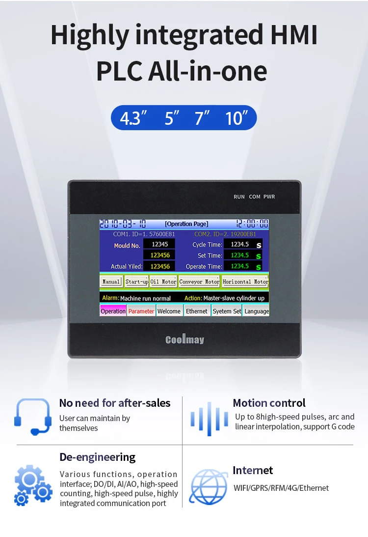 Industrial Hmi Machine Interface Plc Programming Logic Controller - Buy ...