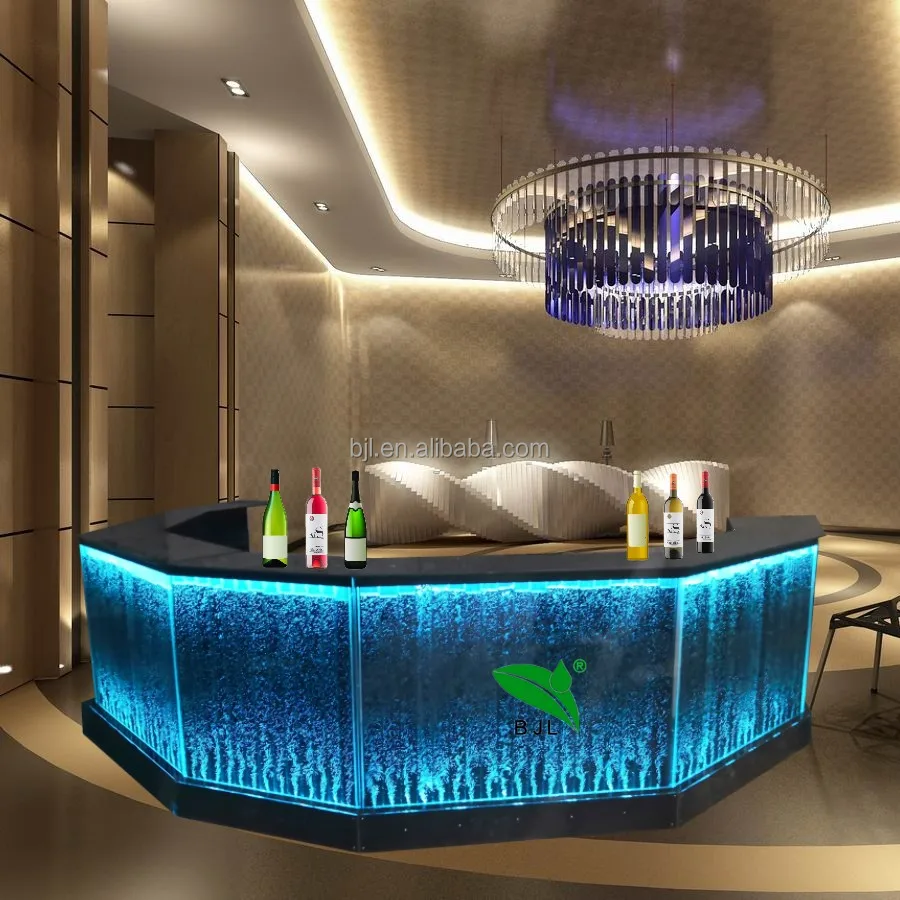Modern Restaurant Bar Furniture Sensory Led Color Changing Water Bubble ...