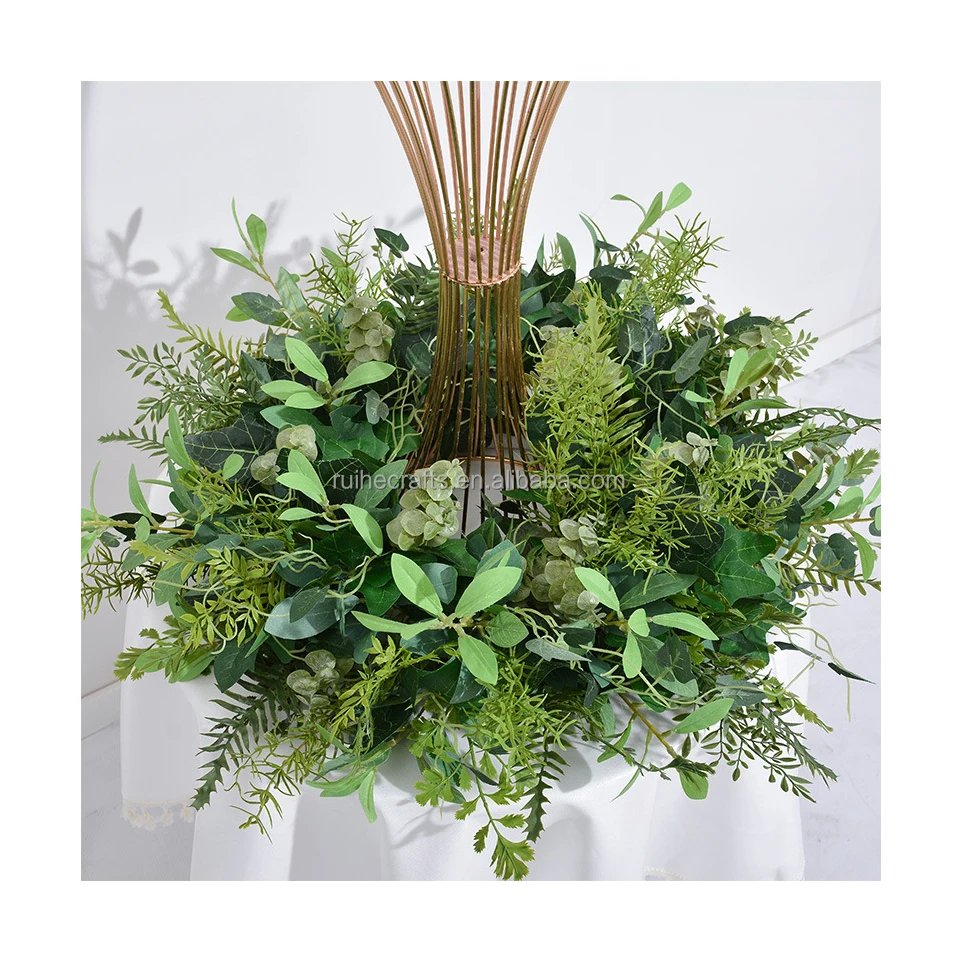 Artificial round flower ball centerpiece floral runners flower wreath ...