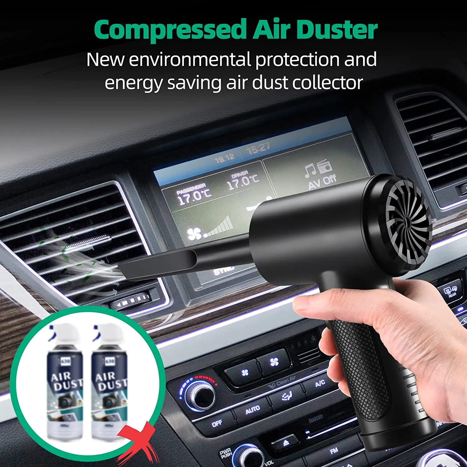 Compressed Spray Gas Cans Rechargeable Compressed Mini Air Duster ...