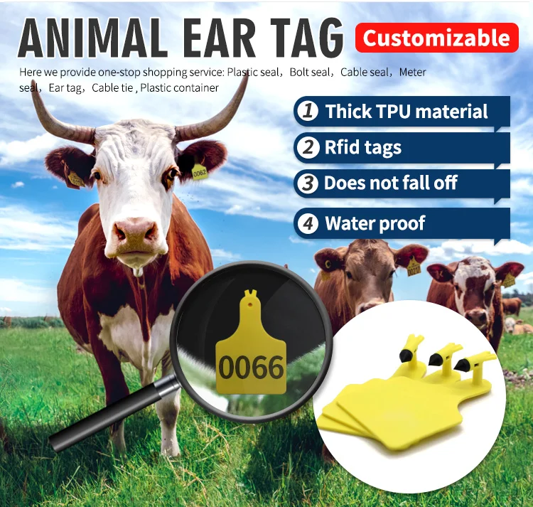 Jcet040 Rfid Livestock Sheep Tags Engraved Animal Ear Tag With ...