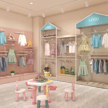 Factory Design Kids Store Fixtures Children Kids Clothes Shop Fitting ...