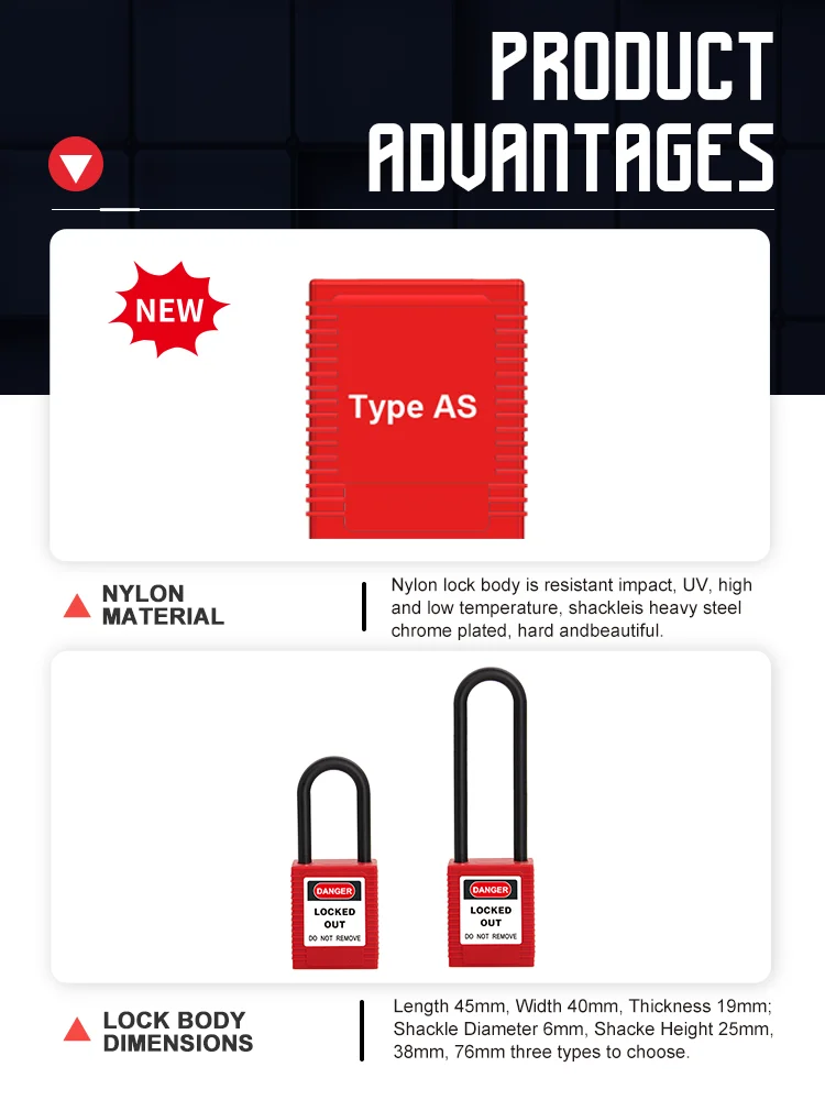 Lockout Safety Isolation Padlocks Non Conductive Safety Padlocks - Buy ...