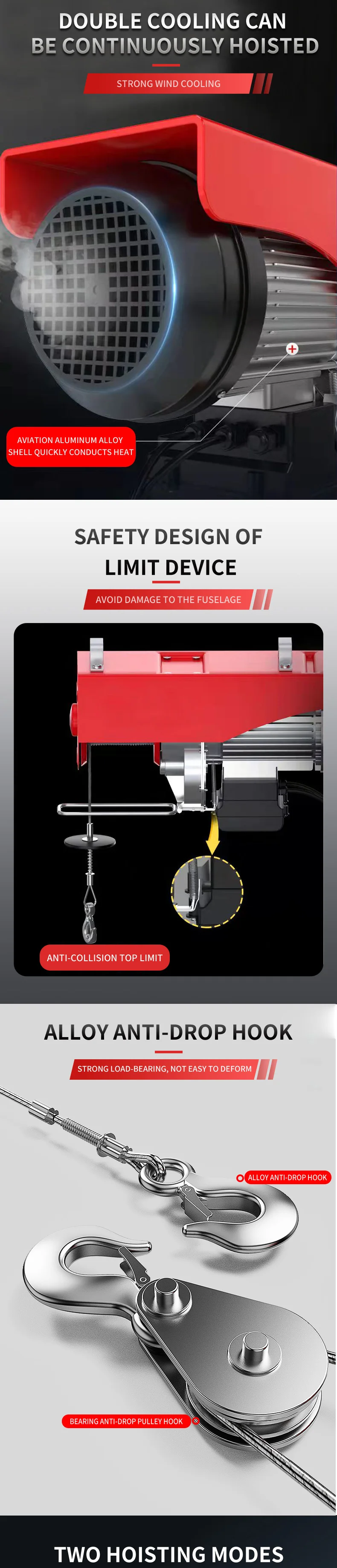 Pa200kg Electric Hoist Crane Lifting Equipment Is Directly Supplied ...