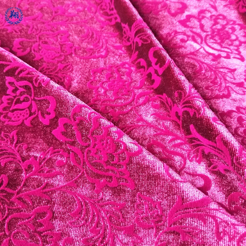 T059py2-z Polyester Spandex Korea Velvet Flocking Fabric For Fashion ...