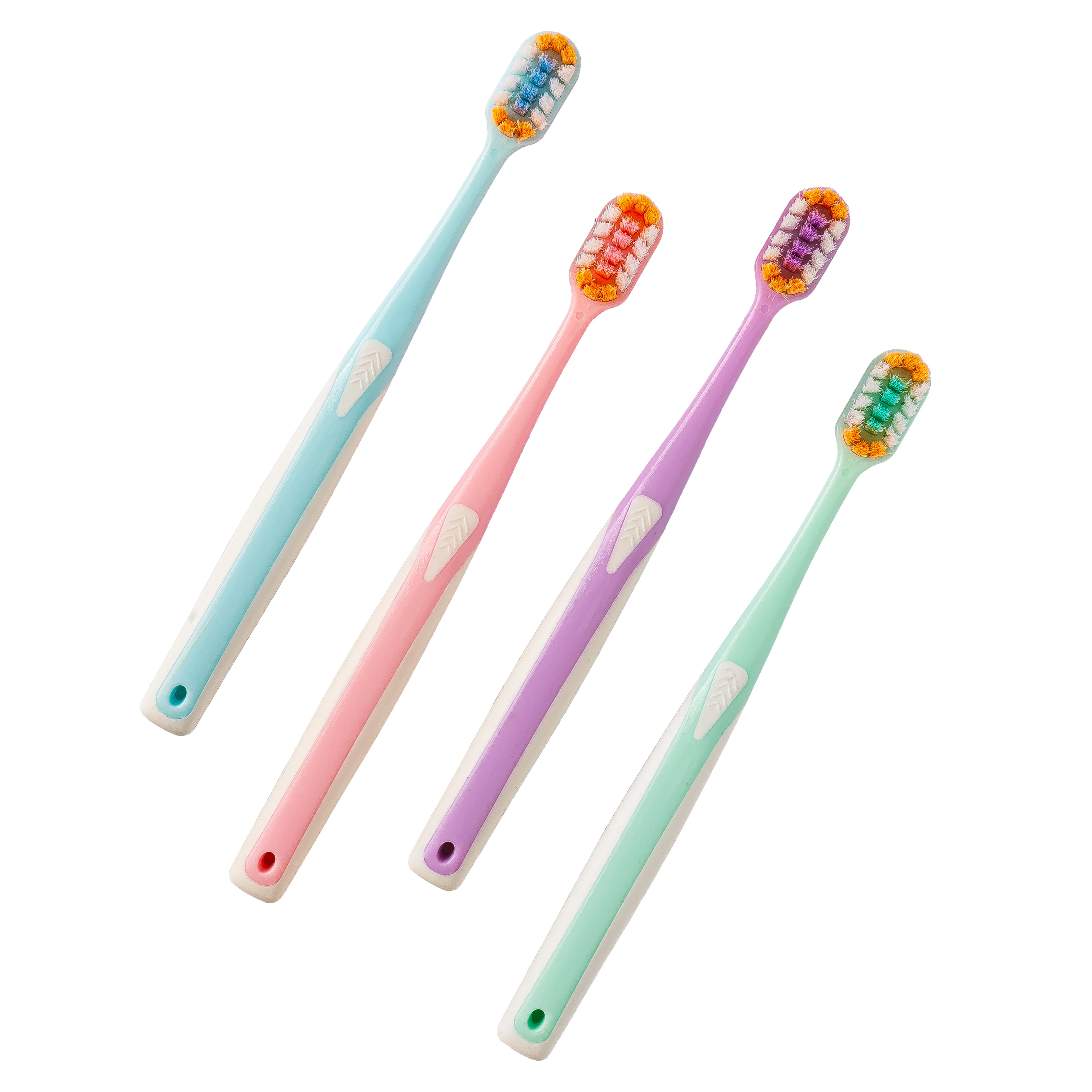 12-Pack PBT Soft Bristle Toothbrushes Individually Wrapped Boxed PP ...