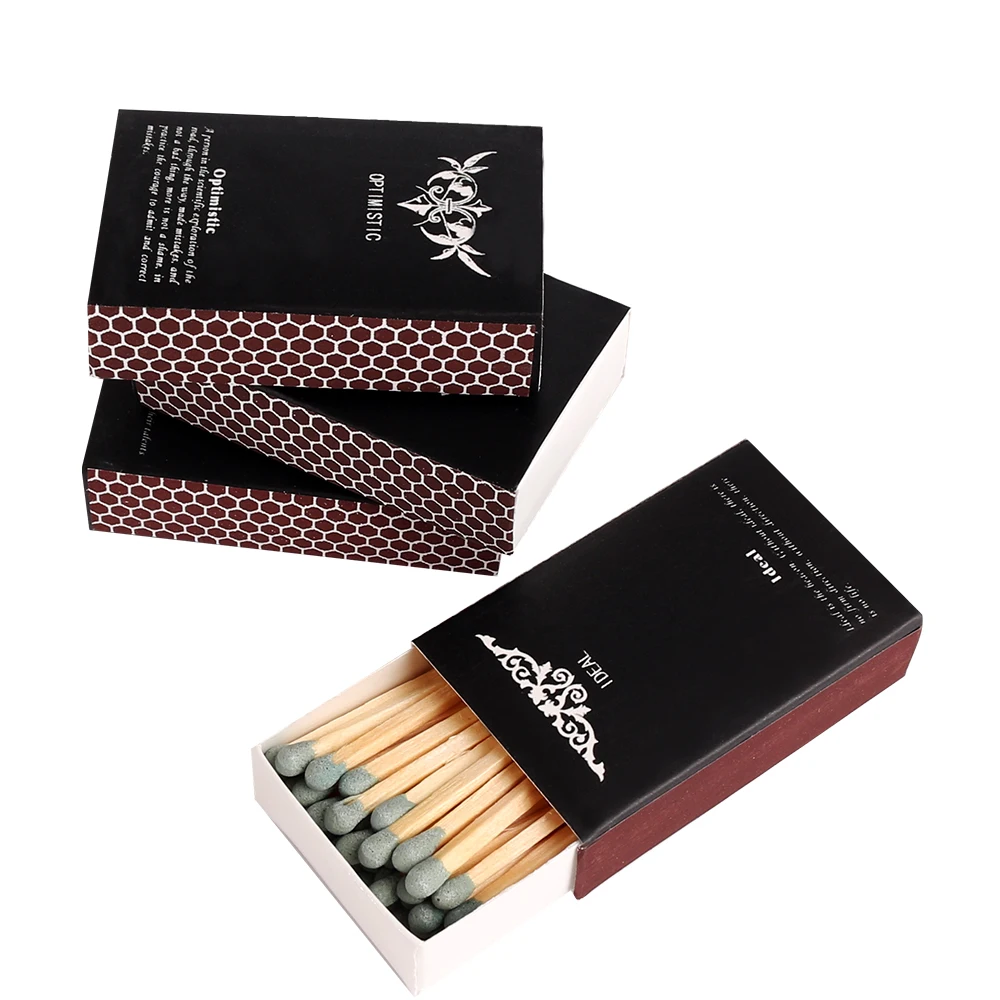 Luxury Black Box Wooden Matchsticks - Safety & Customization