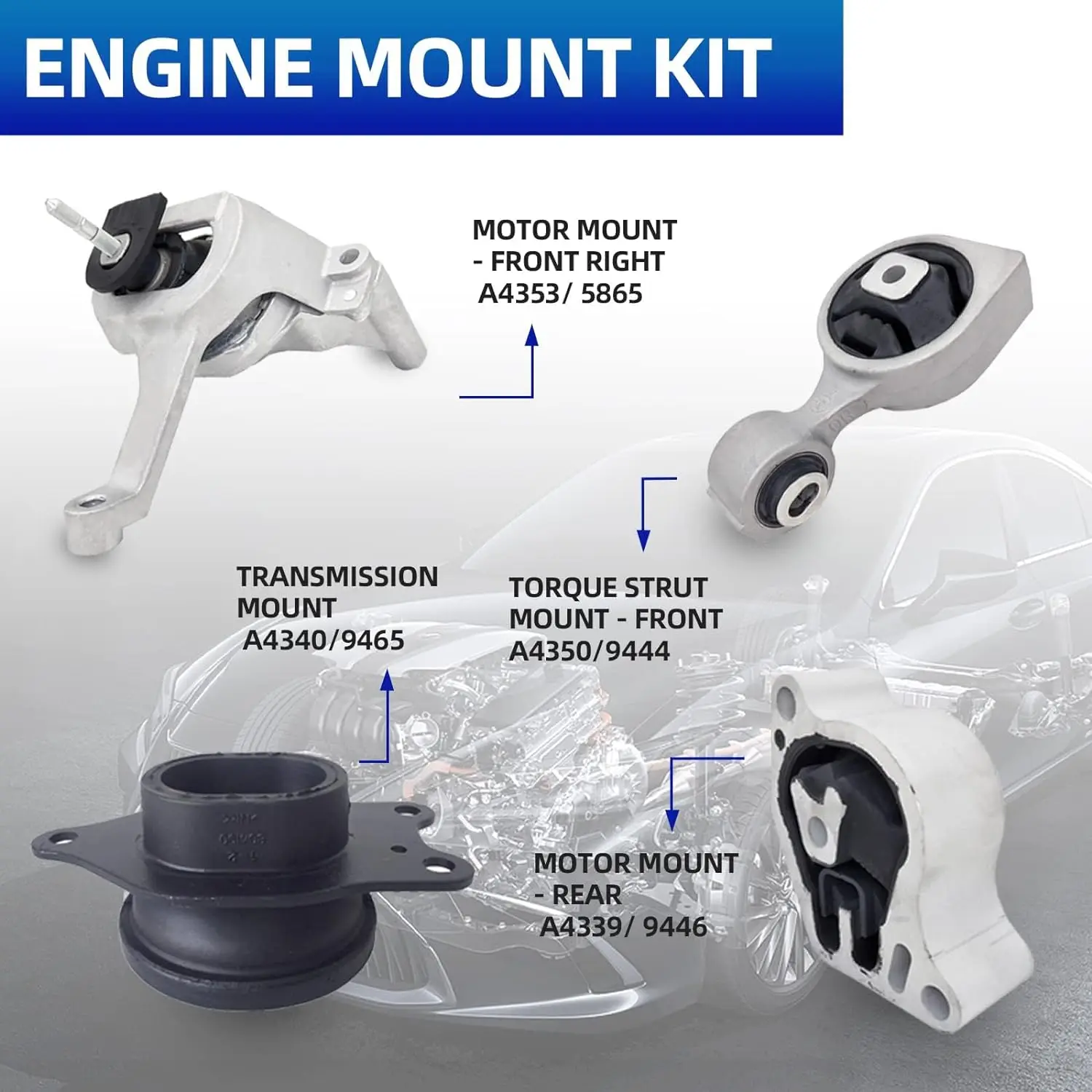 Engine Mount Transmission Mount Support Compatible With Nissan Altima 2 ...