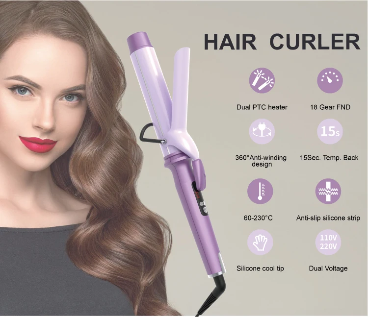 Professional Electric Hair Curly Iron 450 Degree Big Barrel