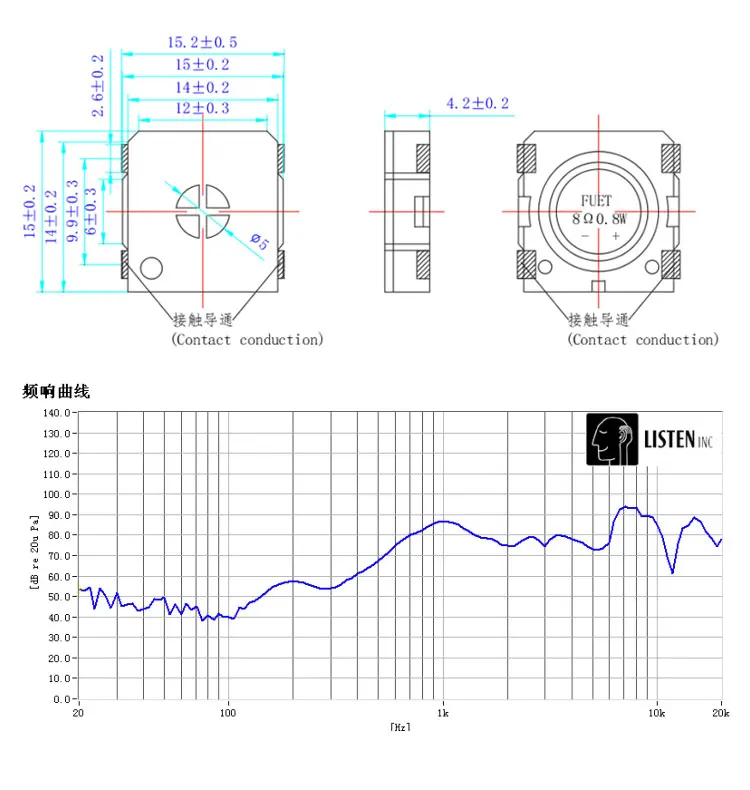 1540 SMD Speaker - Compact 1W Acoustic Component for Medical Equipment