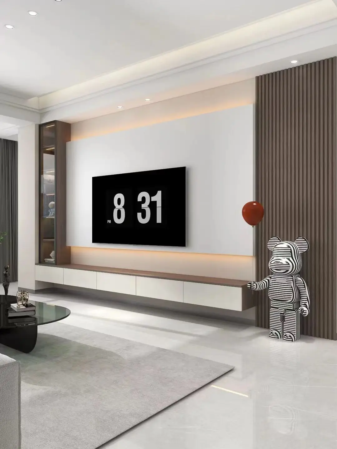 PVC/WPC Wall Panel Fluted WPC Led Light Strip Scratch Resistance for ...