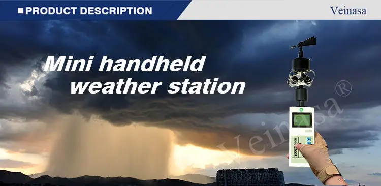 HHAWS005 Portable Mini Weather Station - Handheld Anemometer
