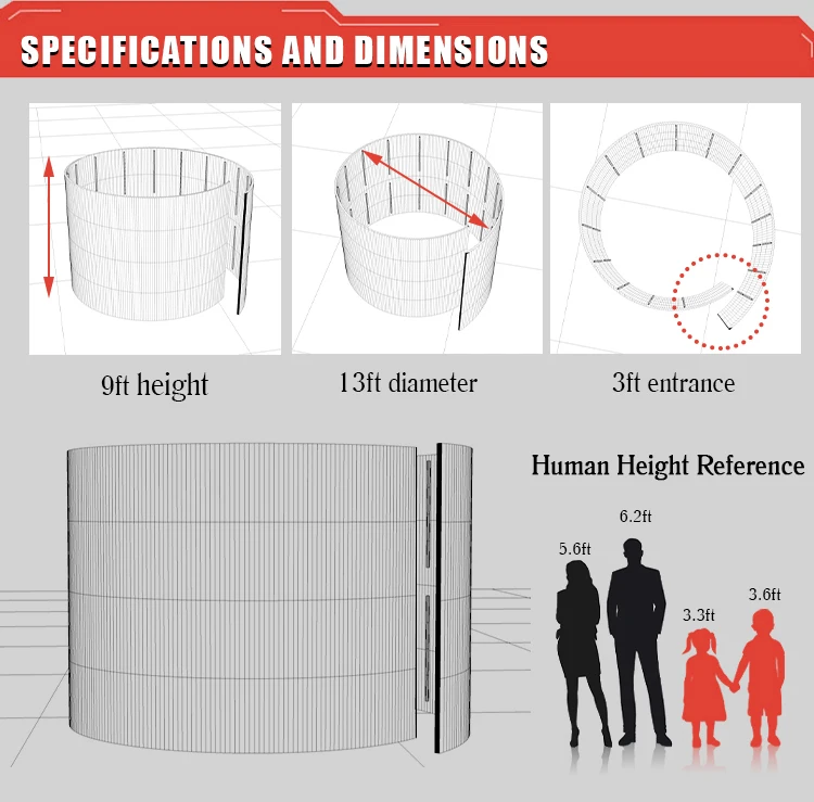 Custom Printed 360 Photo Booth Enclosure Backdrop With Led Light Party ...