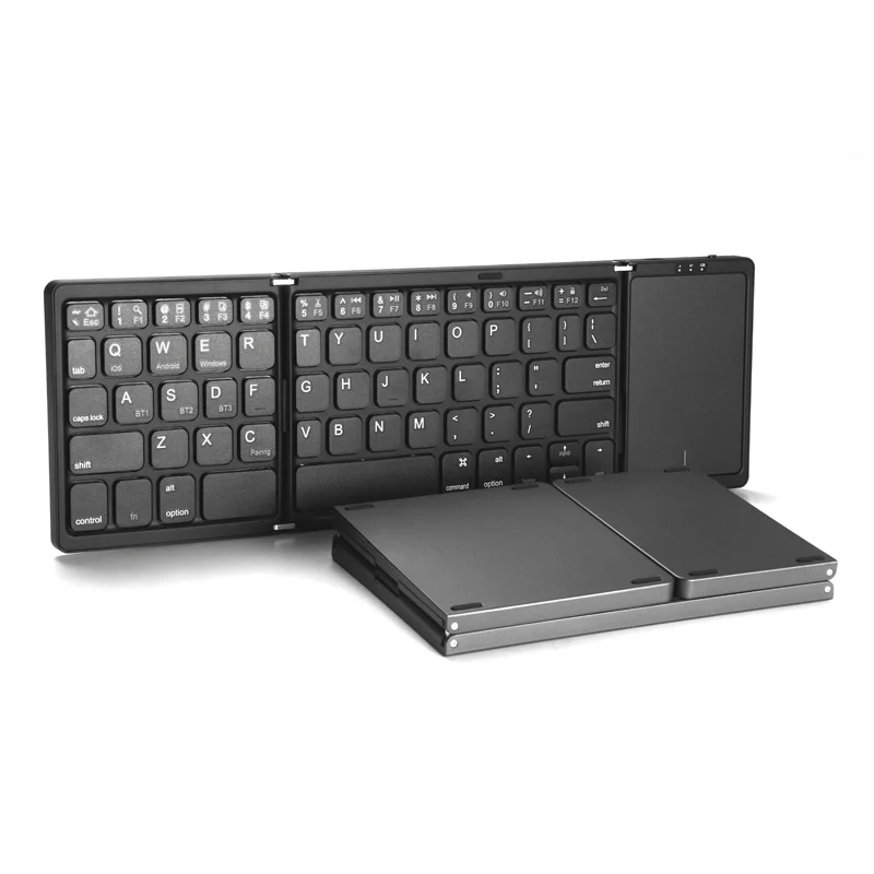 HT folding keyboard b089T three fold with touchpad wireless keyboard ...