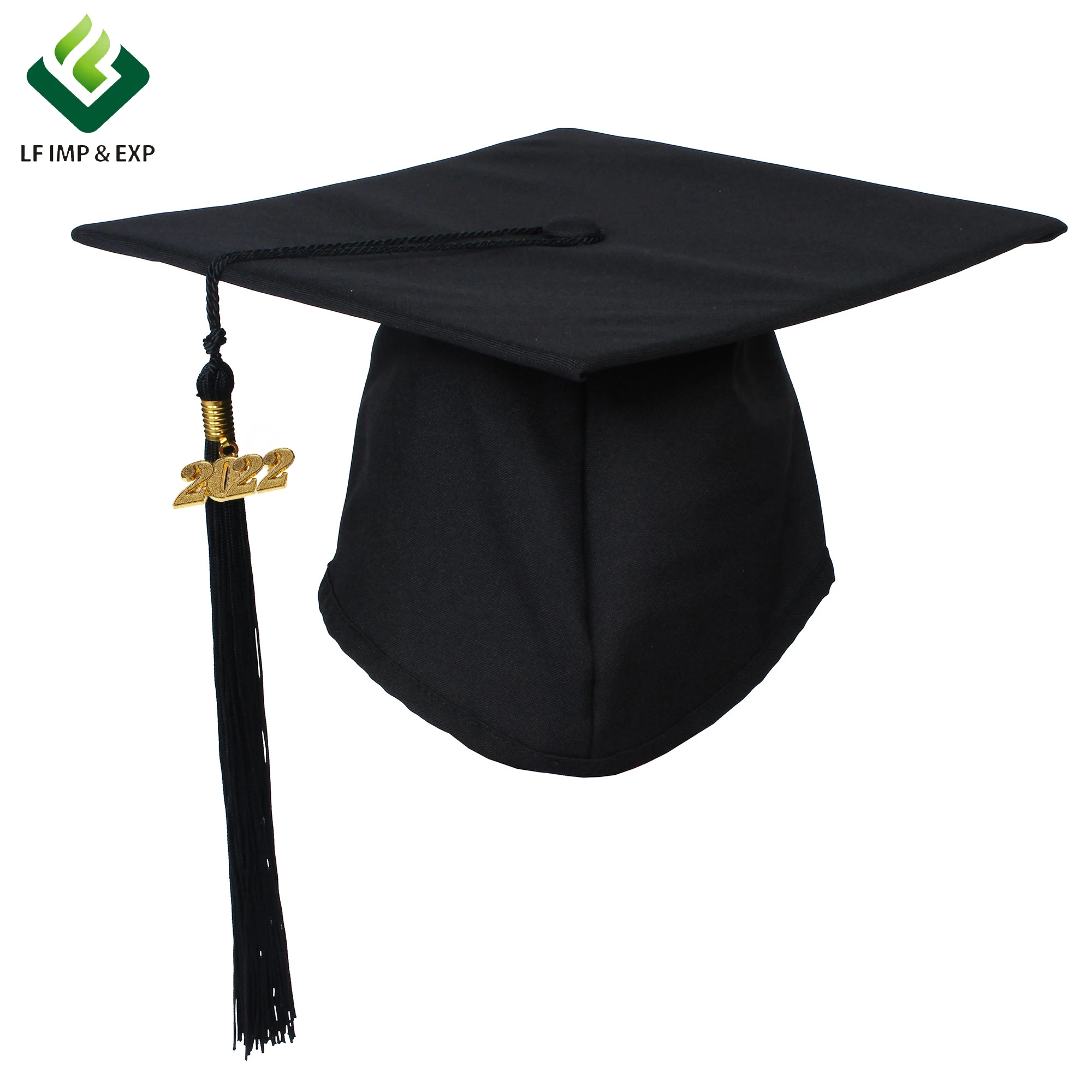Wholesale 100% Polyester Graduation Cap -black Matte - Buy Graduation ...