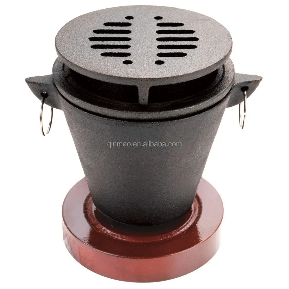 Cast Iron Tabletop Hibachi Grill Set - Mini Fuel Stove for Grilling ...