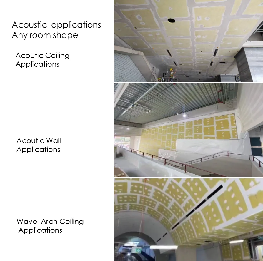 Seamless Wall System Acoustic Ceiling Plaster Spraying Sound Absorbing ...